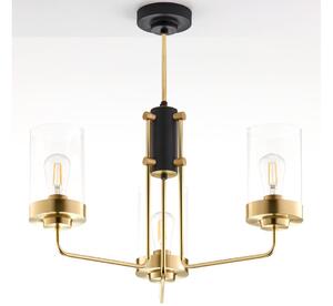 Jupiter 2087 - Lustru cu tija RAMIREZ 3xE27/15W/230V auriu/negru | FAVI.ro