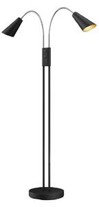 Lucande Stoika Lampadar Black/Alu/Brown - Camera de zi | FAVI.ro