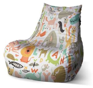 Sac de șezut Bean abecedar zoo - pentru copii, colorat | FAVI.ro