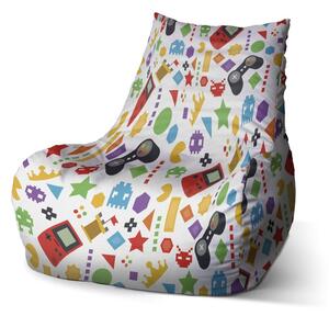 Sac de șezut Bean inimioare colorate - pentru copii, colorat | FAVI.ro