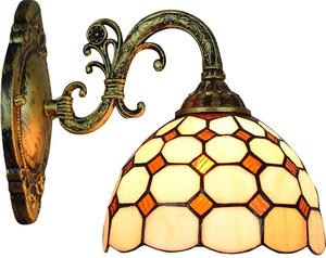Brilagi - Aplică de perete Tiffany DORAN din vitralii, 1xE27/40W/230V ...