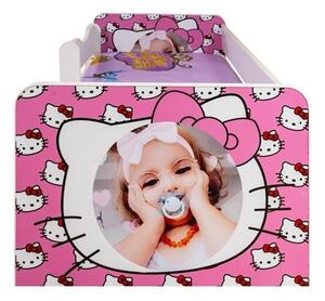 Pat junior personalizat Kitty cu saltea cadou 2-8 ani | FAVI.ro