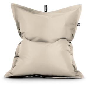 Fotoliu puf pentru copii negru cu tapițerie din imitație de piele Pad M ...