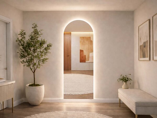 Oglindă atipică cu iluminare A38 35×93 | FAVI.ro