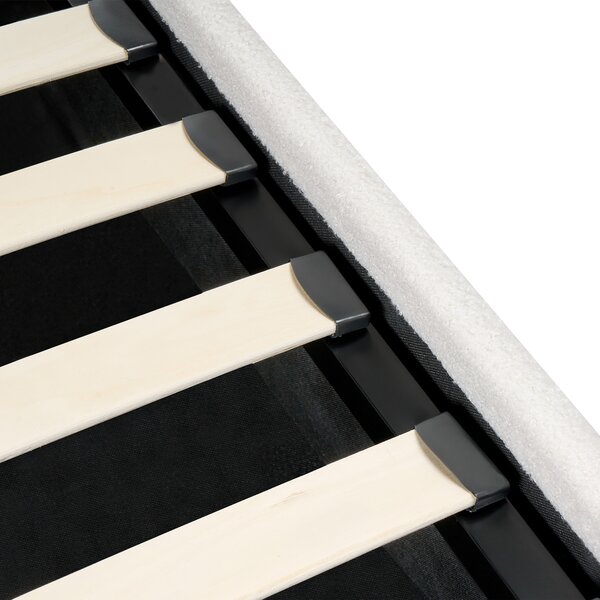 Pat otoman fără tăblie Boucle DINAN 160 x 200 cm Alb-murdar | FAVI.ro