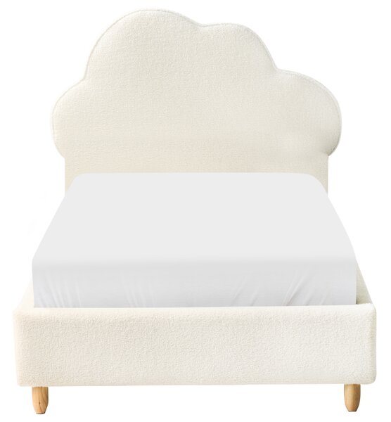 Pat pentru copii Nor Boucle BELLEVUE 90 x 200 cm Alb-murdar | FAVI.ro