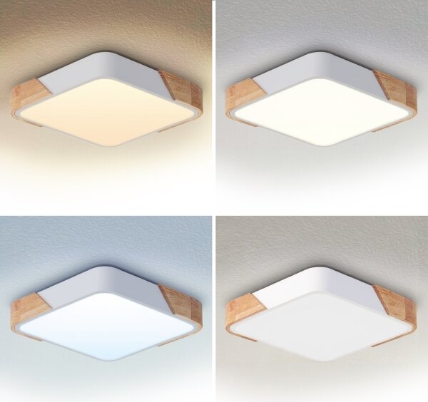 Brilagi - Corp de iluminat dimabil PILANA LED/48W/230V, stejar/alb ...