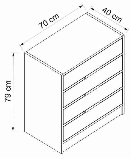 Comodă, Hanah Home, Culoare: Nuc Antracit | FAVI.ro