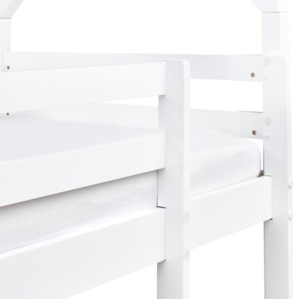 Pat supraetajat cu sertare Casă Lemn de pin GIRGOLS 90 x 200 cm cu ...