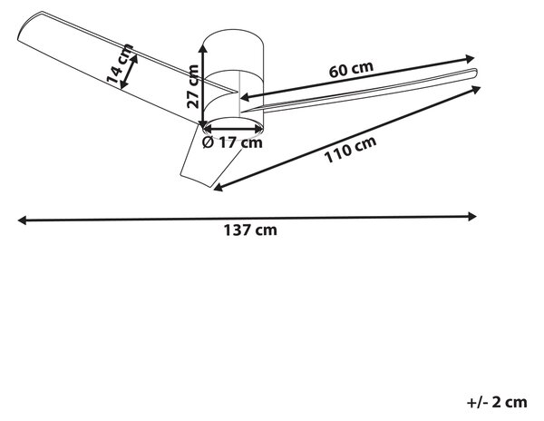 Ventilator de tavan cu lumină CANETE Cu telecomandă LED Negru | FAVI.ro