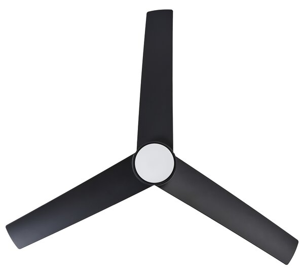 Ventilator de tavan cu lumină CANETE Cu telecomandă LED Negru | FAVI.ro