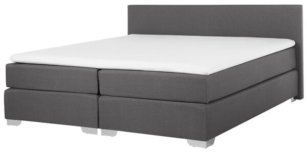 Pat boxspring PRESIDENT 180 x 200 cm Gri închis | FAVI.ro