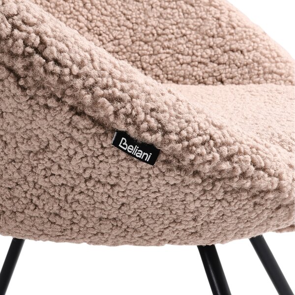 Scaun dining RACHEL Boucle Taupe | FAVI.ro