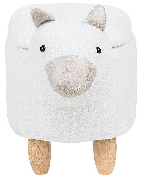 Taburet cu depozitare în formă de animal ALPACA Alb Alpaca | FAVI.ro