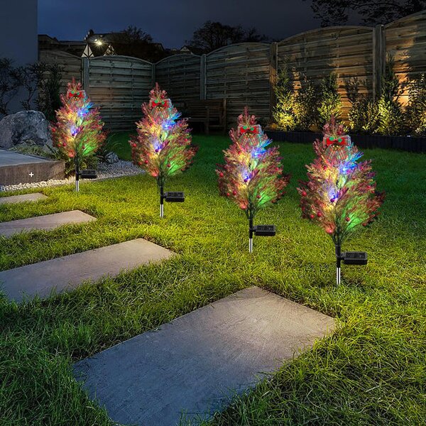 Set 2 x Copac Tuia, Panou solar cu lumini LED | FAVI.ro