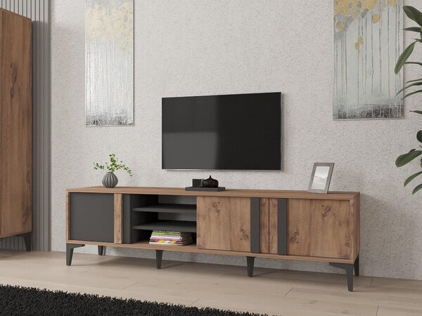 Z0ND0 Set mobilier living Laciko (pin atlantic + antracit). 1102248 ...