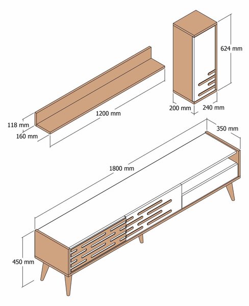 Z0ND0 Mobilier living Tonase (nuc + crem). 1095656 | FAVI.ro