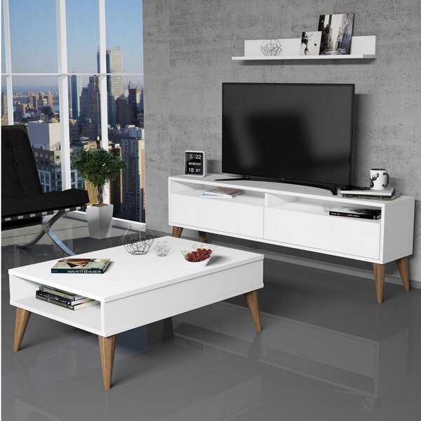 Z0ND0 Set mobilier living Berta (alb). 1089270 | FAVI.ro