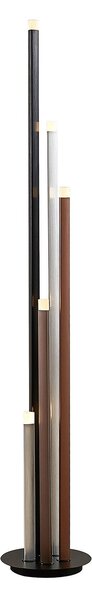 Lucande Stoika Lampadar Black/Alu/Brown - Camera de zi | FAVI.ro