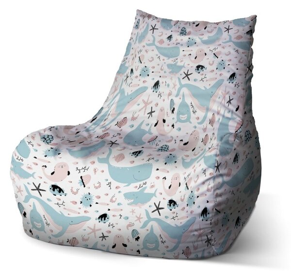 Sac de șezut Bean lume marină desenată - pentru copii, colorat | FAVI.ro