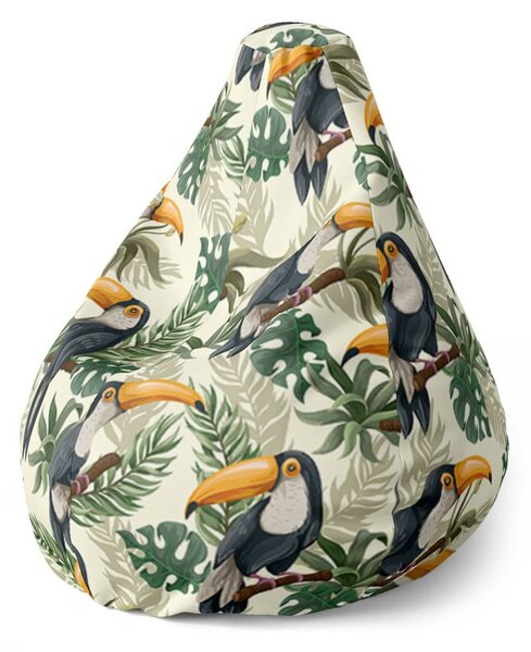 Sac de șezut Pear tucan - pentru copii, colorat | FAVI.ro