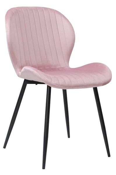 Set Masă fixă Pătrată Tania X Stejar cu 4 Scaune Opal Roz | FAVI.ro