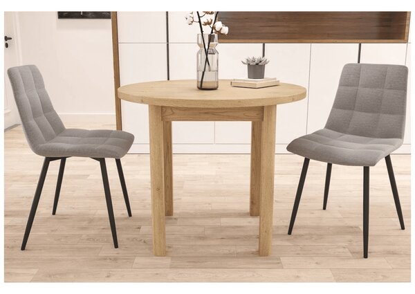 Masa de dining rotunda ADAM 80x80 cm, decor stejar Cremona Torro | FAVI.ro