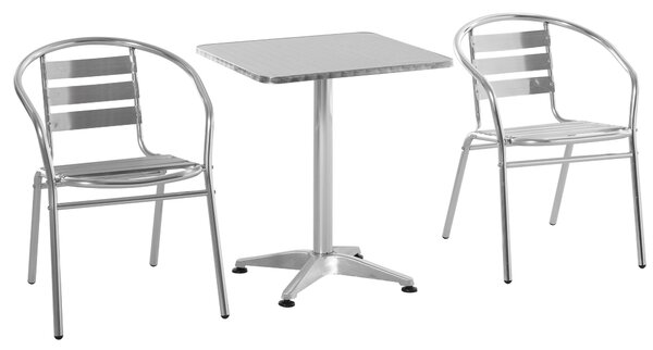 Outsunny Set Masa si Scaune de Gradina din 3 Piese, Mobilier de Gradina ...