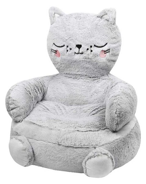 Puf pentru camera copiilor în formă de pisică, 45 x 45 cm | FAVI.ro