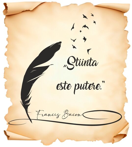 Sticker Educativ - Stiinta este putere | FAVI.ro