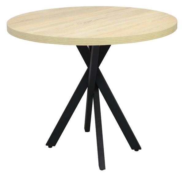 Masă fixă Rotundă Tania X Stejar cu 4 Scaune Gya Maro | FAVI.ro