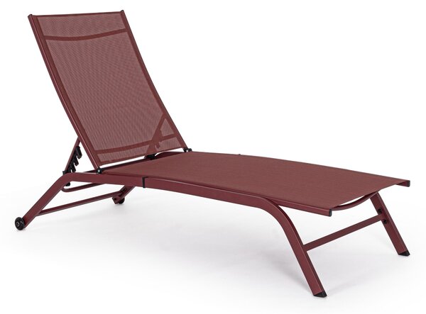 Sezlong pat plaja cu roti Raul, rosu | FAVI.ro