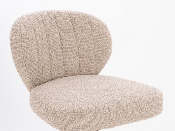 HR193N Scaun Latte Boucle cu Bază Aurie | FAVI.ro