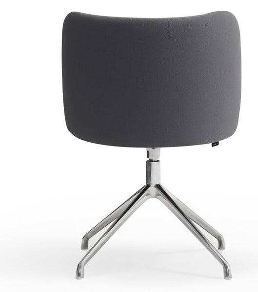 Scaun de sufragerie gri închis tapițat Mogi – Teulat | FAVI.ro