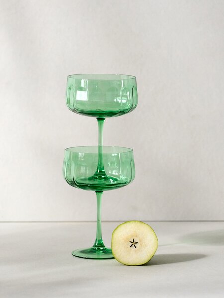 Sinsay - Pahare de cocktail din sticlă colorată 2 pack - verde-pal ...