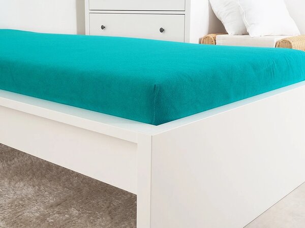 Cearsaf frote pentru patut de copii EXCLUSIVE 60x120 cm turcoaz | FAVI.ro