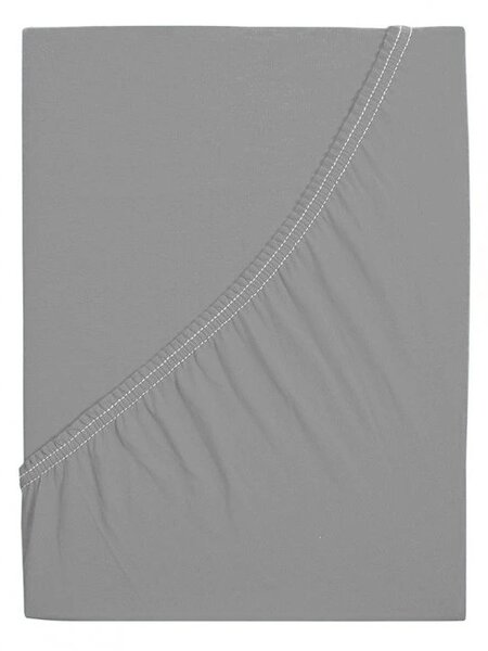 Cearsaf de jerseu pentru patut de copil EXCLUSIVE 60x120 cm gri | FAVI.ro