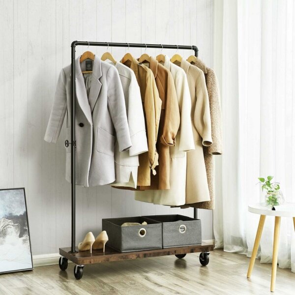 Cuier de podea mobil LINEA, maro/negru | FAVI.ro