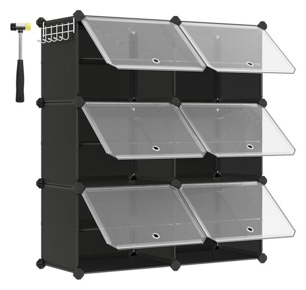 Raft modular cu compartimente BOXIFY, negru | FAVI.ro