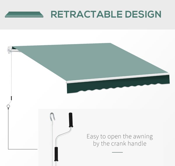 Perdea Rulou Manuală Verde, Protecție UV și Intimitate, 2.5x2m | Aosom ...