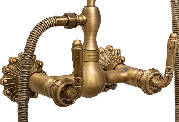Baterie duș TRENDY’S, bronz antichizat, cu broderie ceramică | FAVI.ro