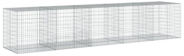 Coș gabion cu capac, 500x100x100 cm, fier galvanizat | FAVI.ro
