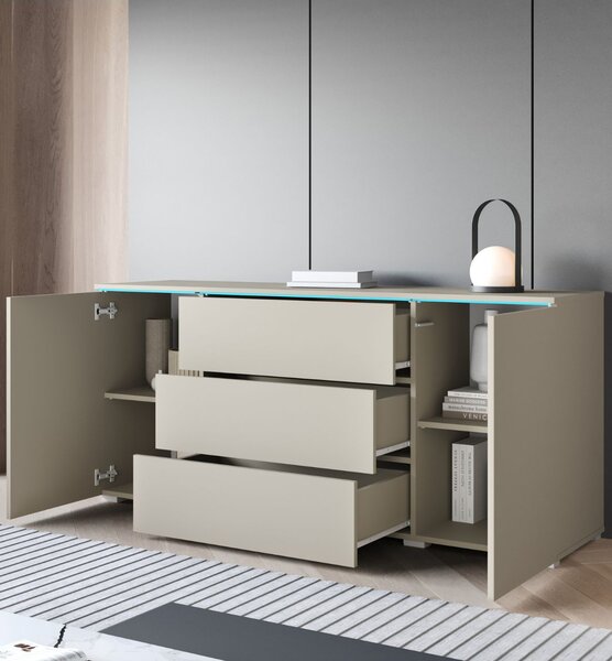 Comodă cu 2 uși și 3 sertare Vera, cașmir (150 cm) | FAVI.ro