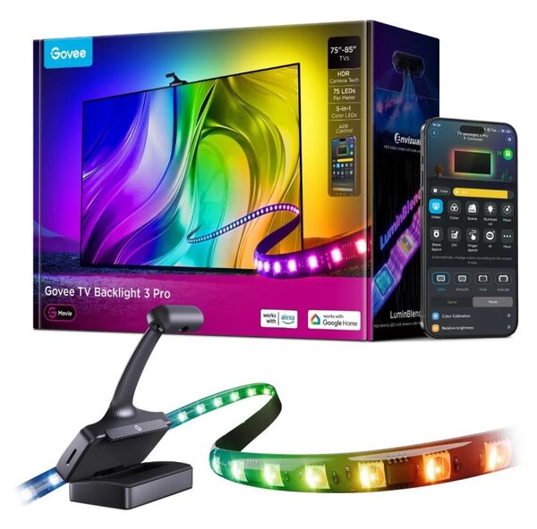 Govee - TV Backlight 3 Pro 75-85" Iluminare LED din spate SMART RGBIC ...