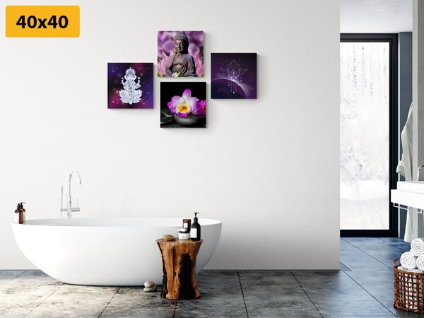 Set tablouri Feng Shui în design mov | FAVI.ro