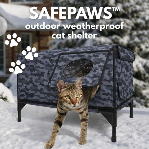 Safepaws™ Adăpost Exterior Impermeabil Pentru Pisici | FAVI.ro