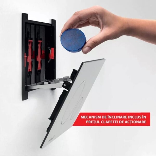 Set vas wc suspendat alb cu functie bideu si baterie crom mat Foglia ...