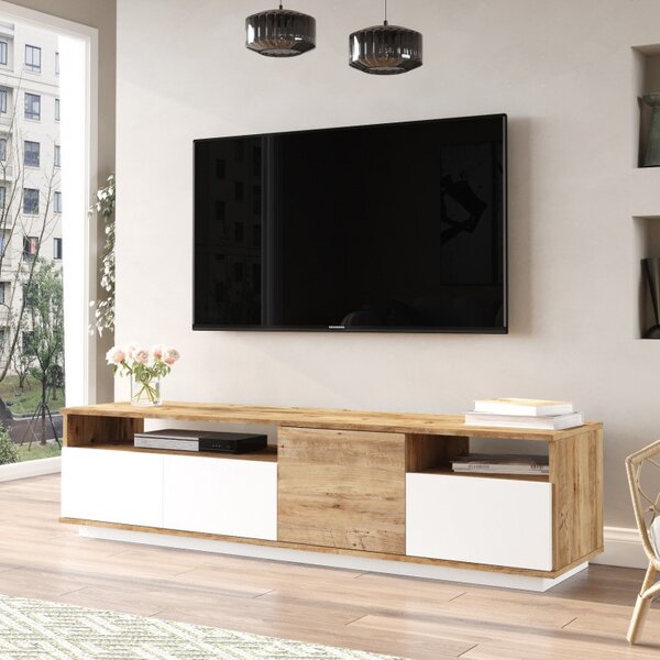 Comoda TV FR5 Athlantic Pine-Alb | FAVI.ro