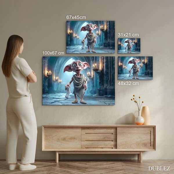 DUBLEZ | Tablou din lemn inspirat din Harry Potter - Dobby | FAVI.ro