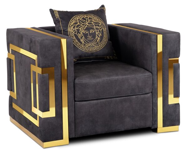 PALLAZO 1S fotel, fekete/arany | FAVI.ro